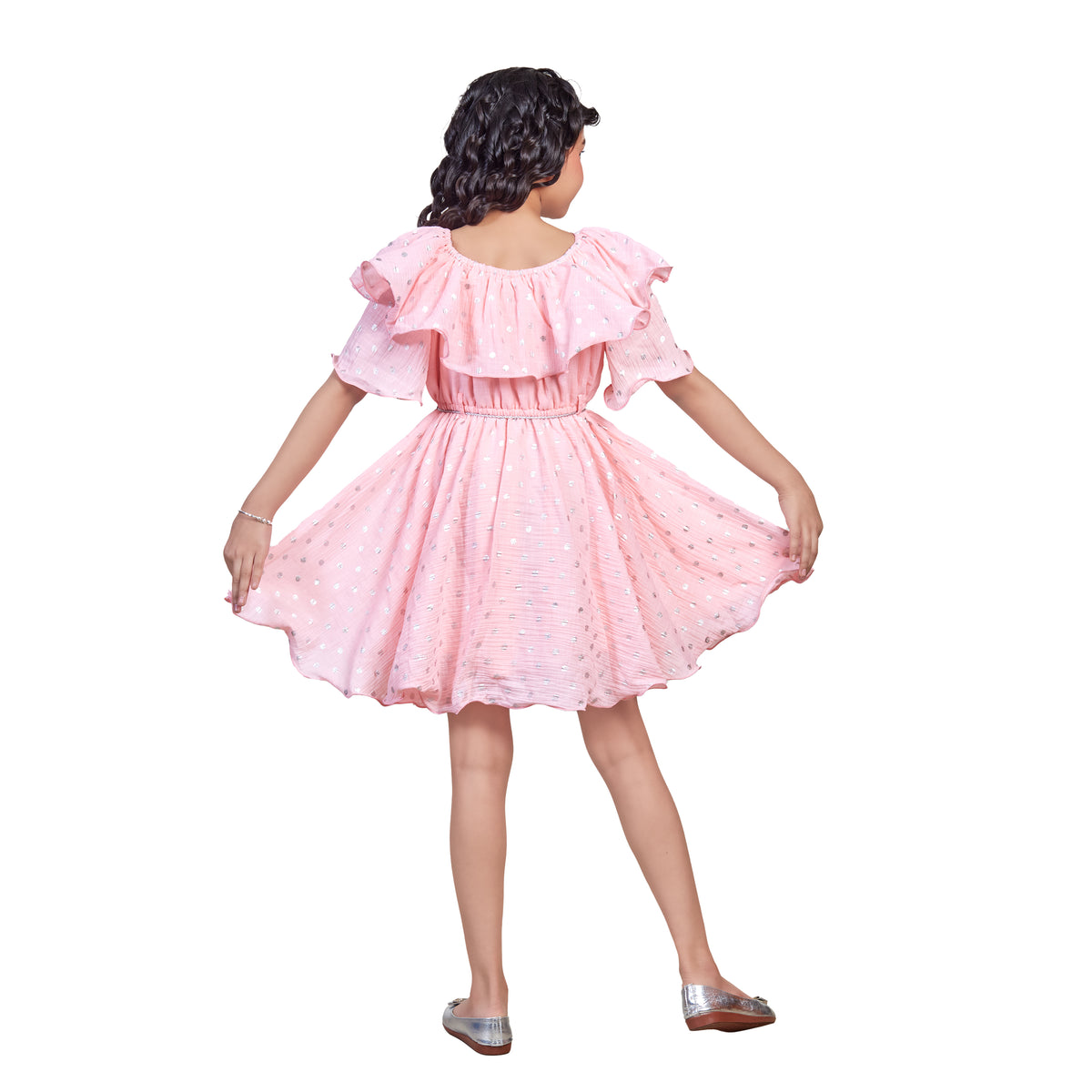 Polka Dotted Frock - Pink – Moozoo Fashions Pvt. Ltd.